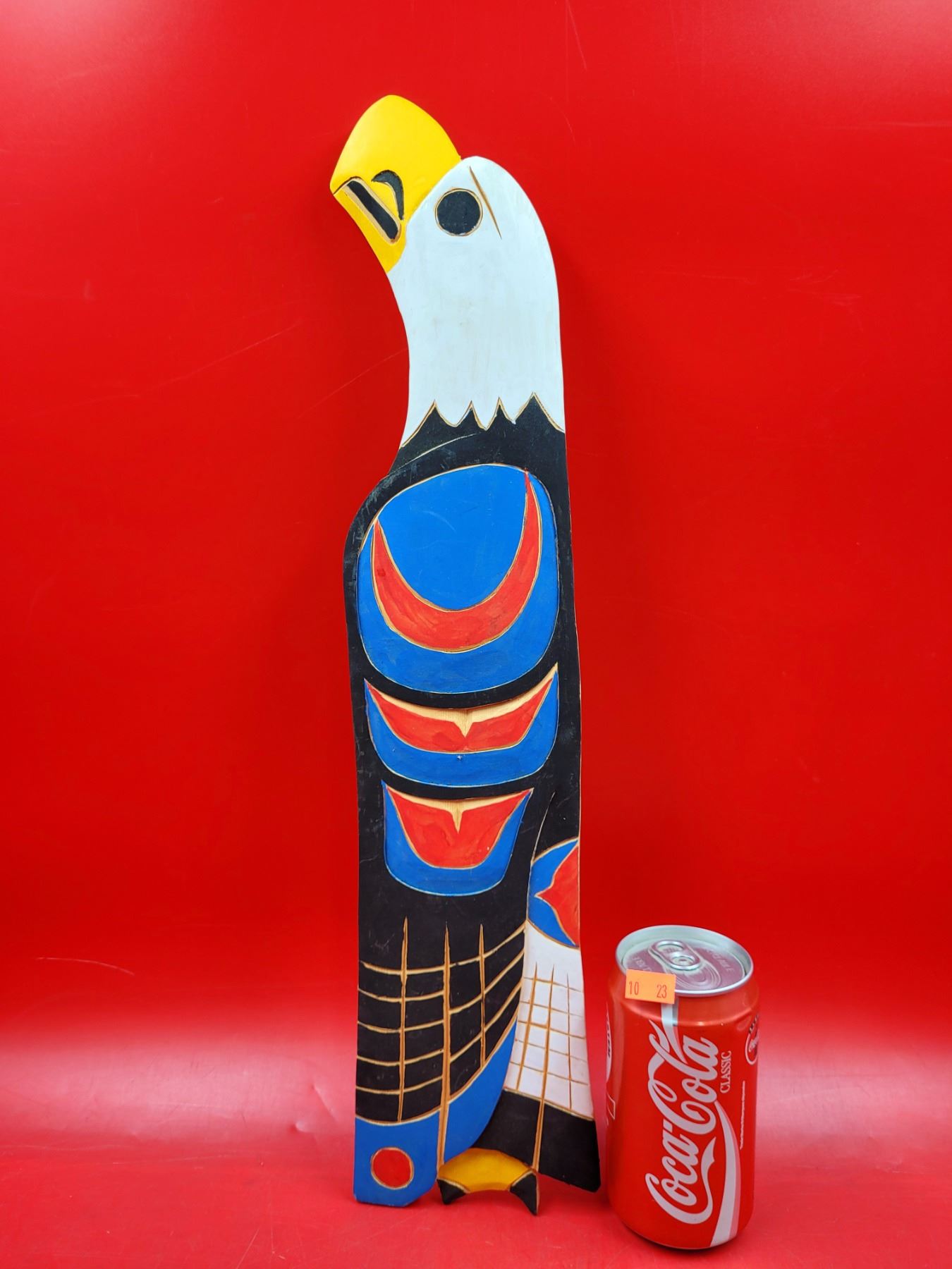 Wooden Hand Crafted First Nations Eagle