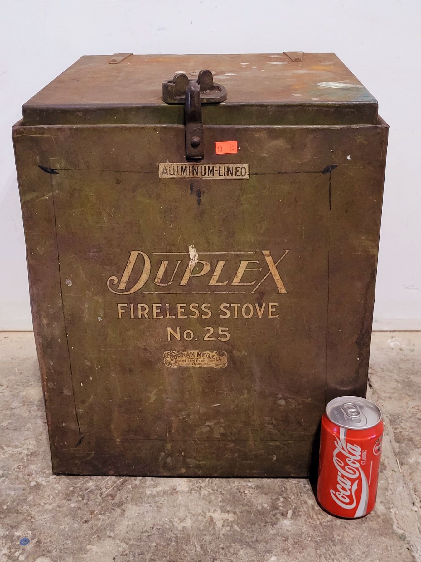 Antique Aluminum Lined Duplex Fireless Stove No. 25