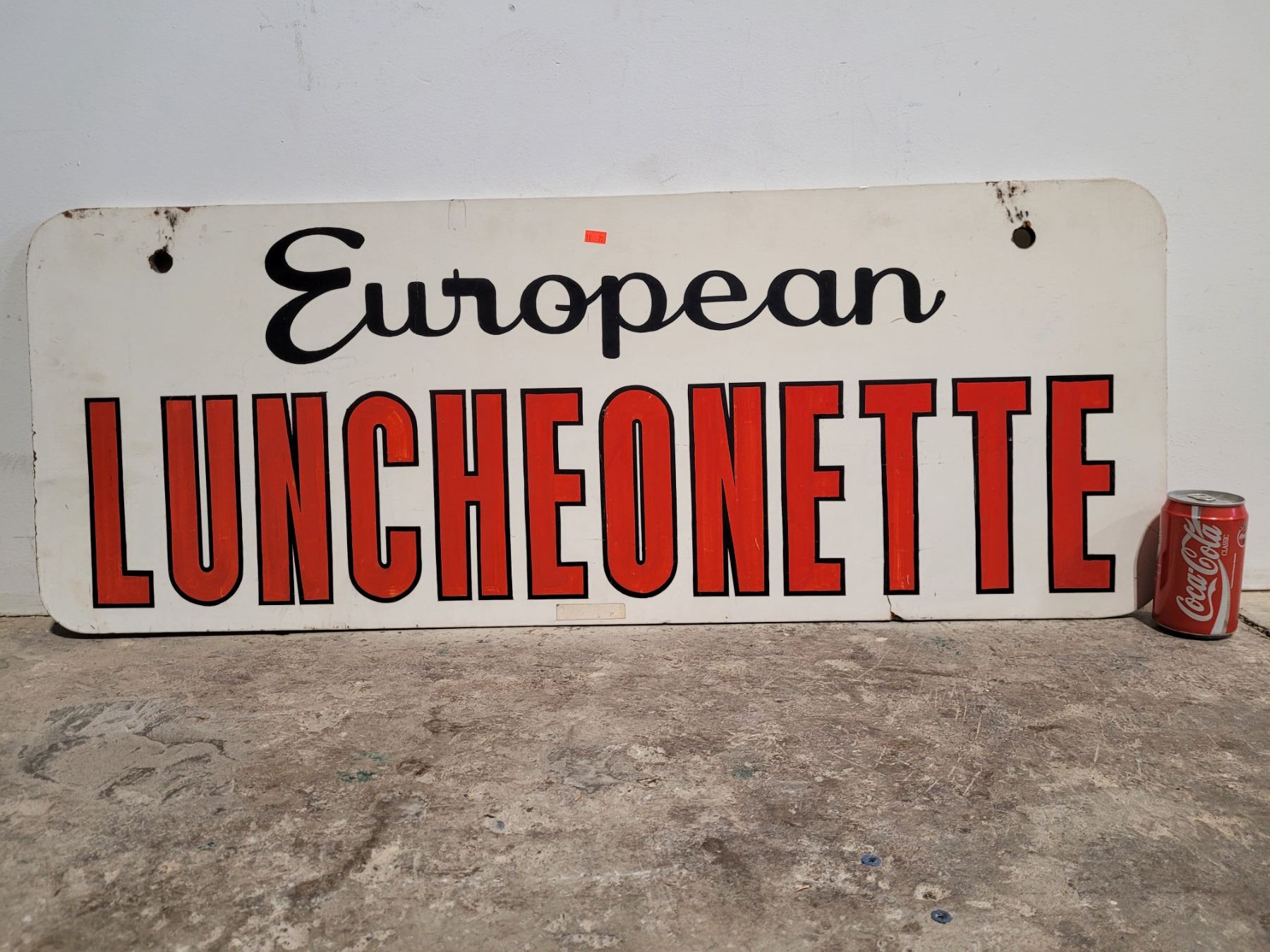 VTG Wooden European Luncheonette Sign