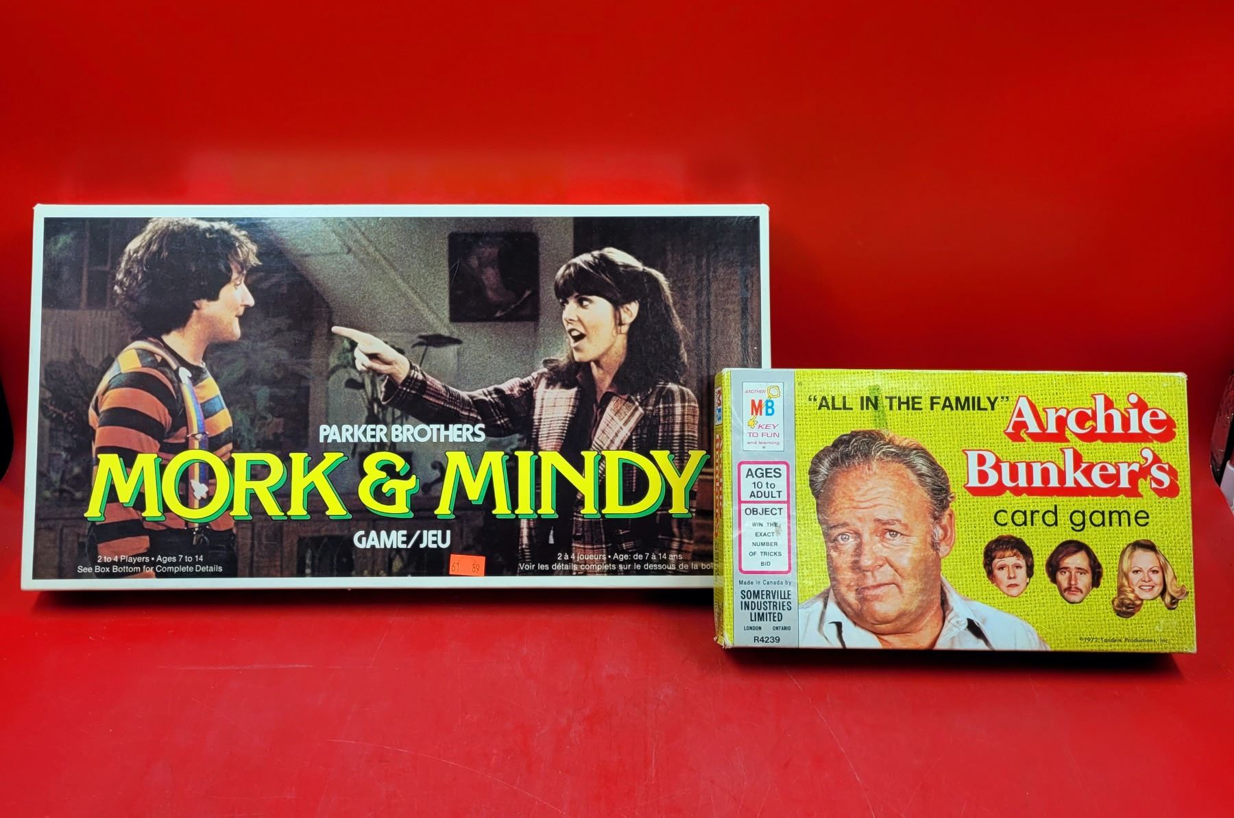 Parker Brothers Mork & Mindy & Archie Bunker's Board Games