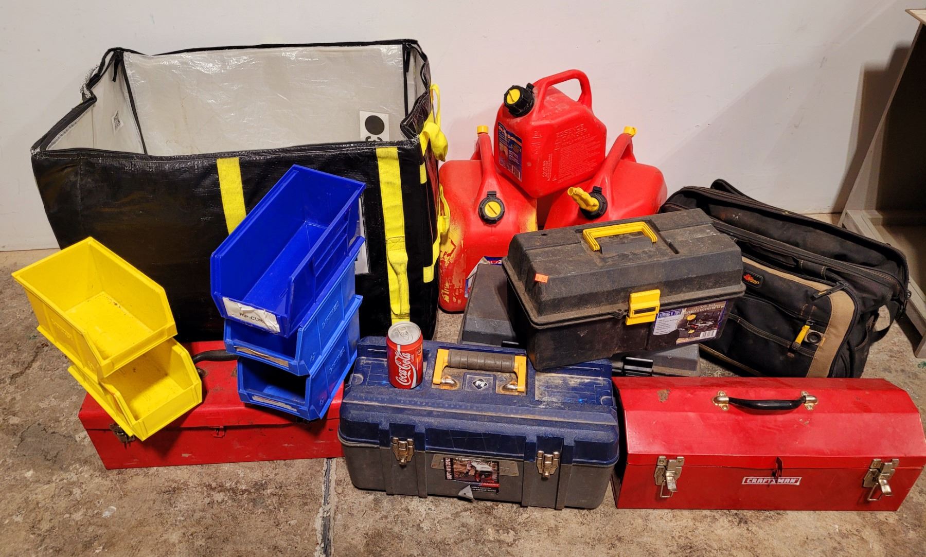 Tool Boxes, Tool Bag, Compartments, Gasoline Jerry Cans, & Large ...