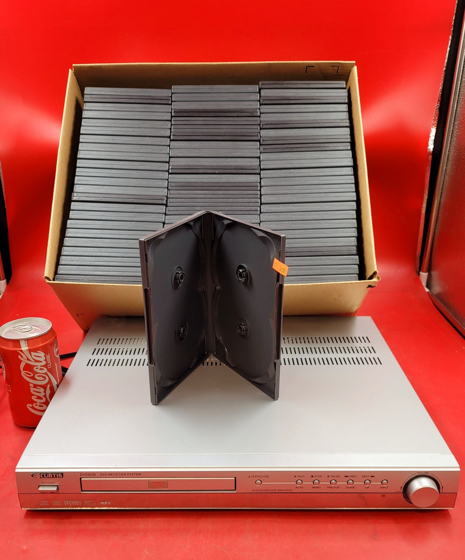 Empty DVD Cases & Curtis DVD Player