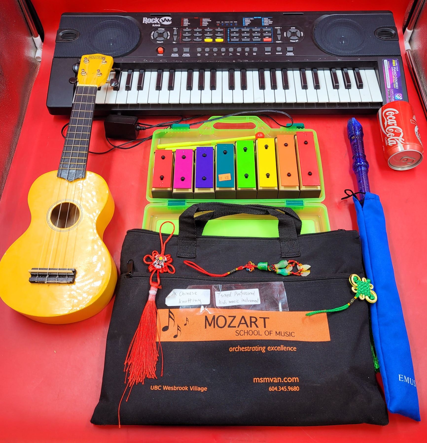 Musical Instrument Lot (Keyboard, Xylophone, Ukulele, Recorder ...