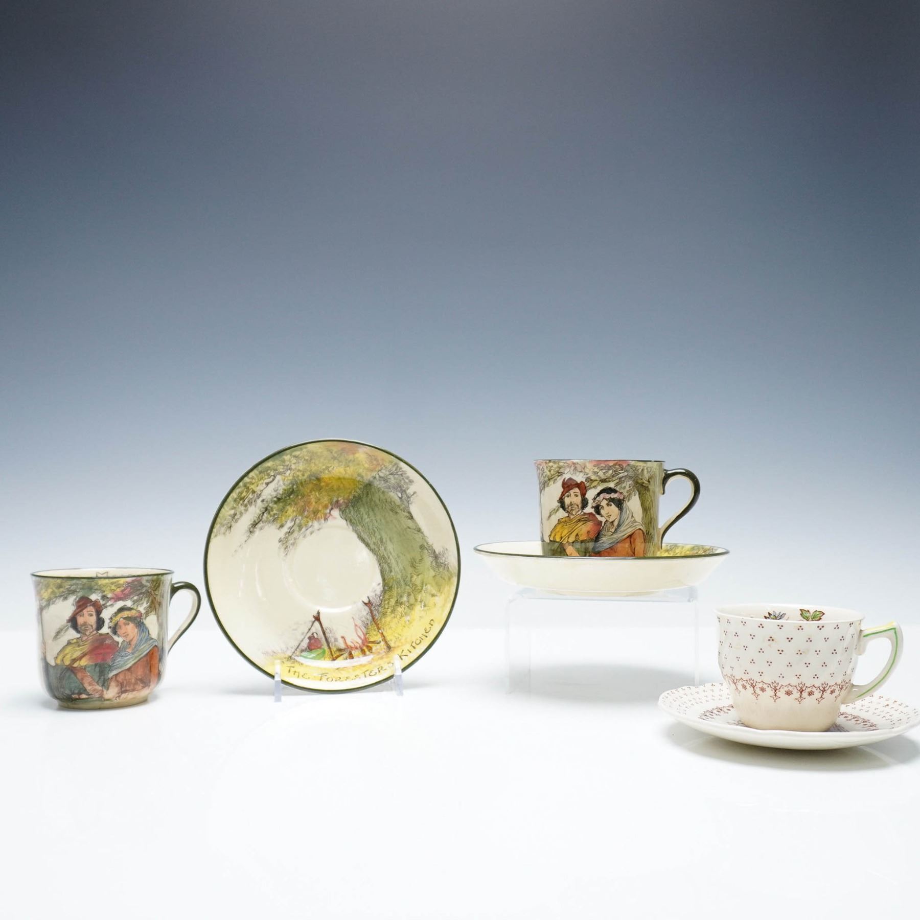 Royal Doulton Cup and Saucer Set 6pc â€“ Robin Hood and Grantham D5477