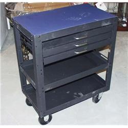 Black Metal Service Cart