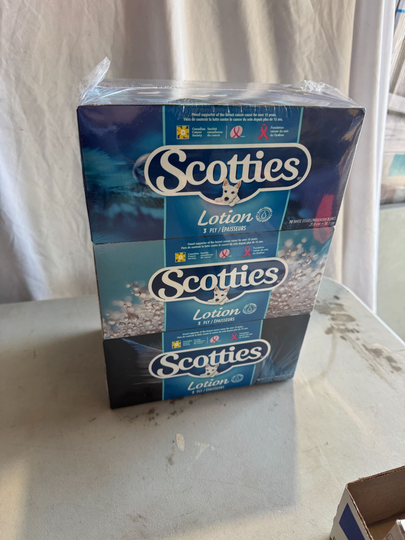 Scotty's lotion, three ply tissue six new boxes