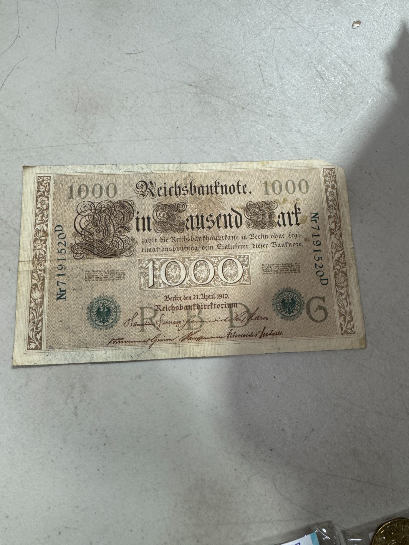 German bank note