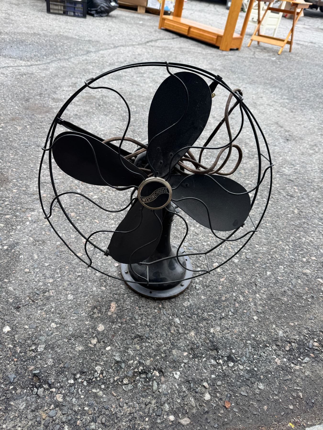 Vintage Westinghouse black metal fan