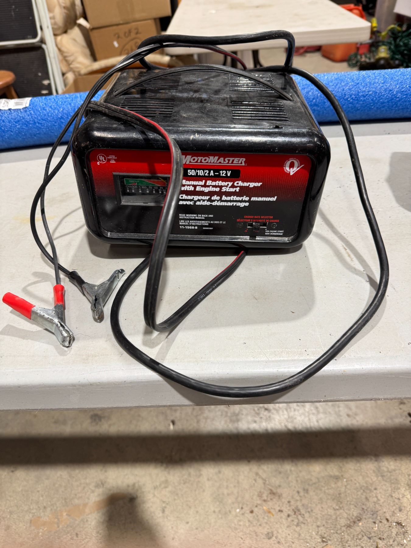 Moto master battery charger