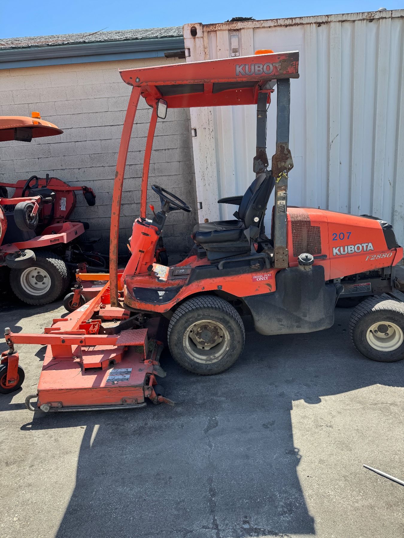 2007 Kubota f2800 tractor with rck72r mower deck 3242hrs