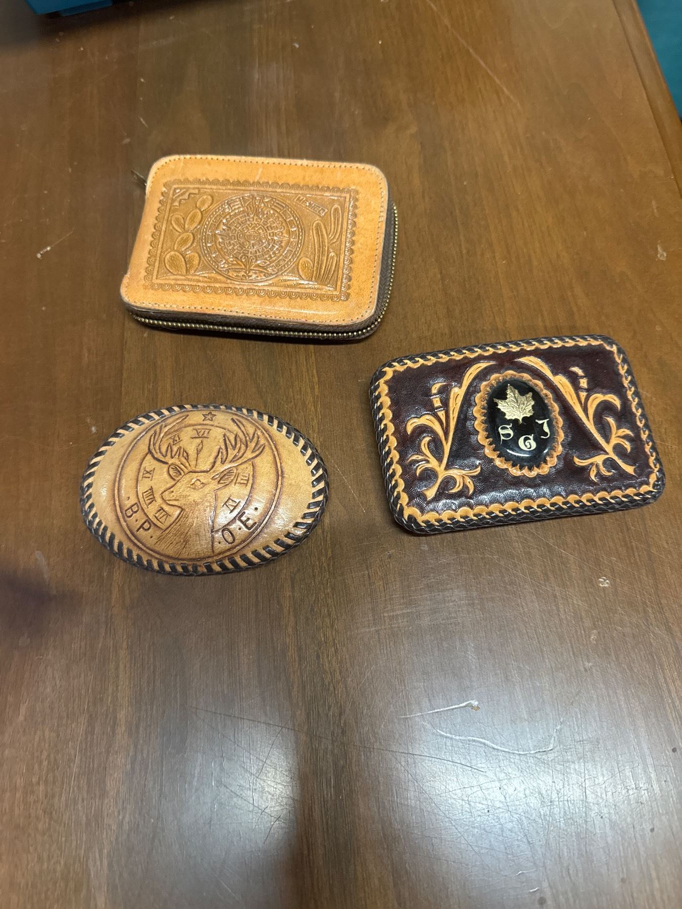 Belt, buckles and wallet