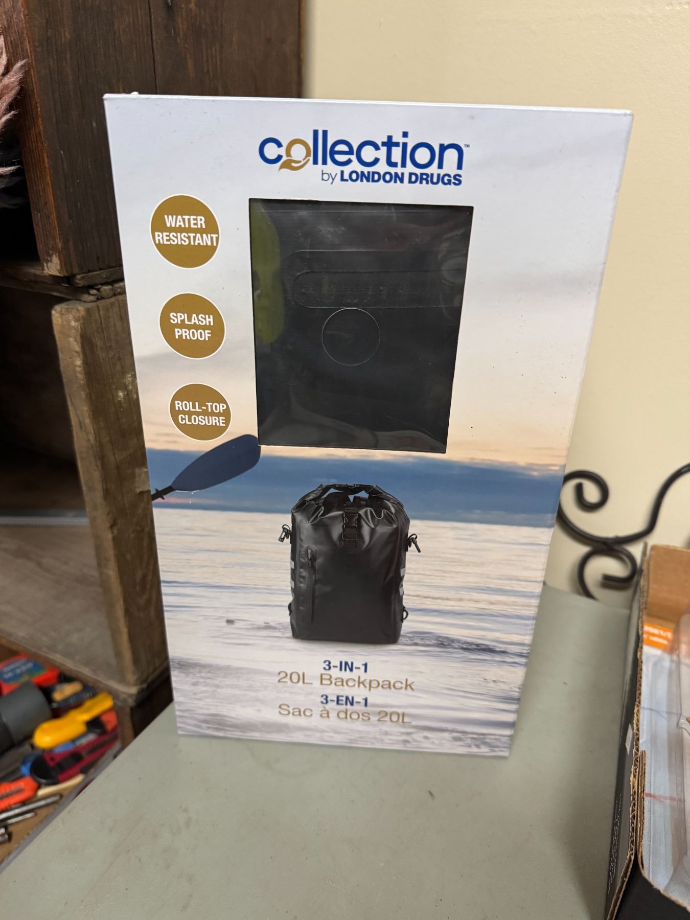 New three and 120 L backpack/proof water resistant roll top closure