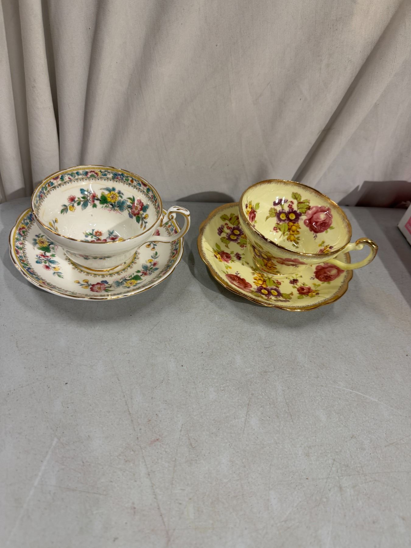 EB Foley Ming rose and other teacup and saucer