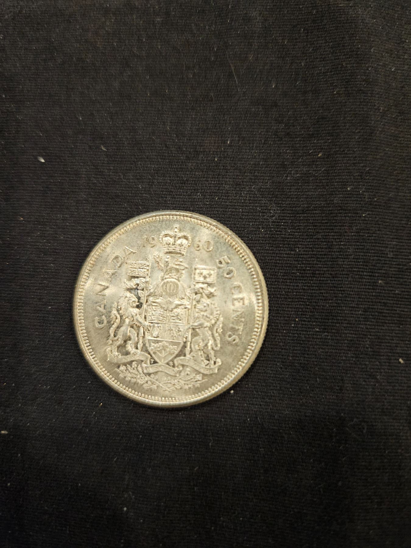 1960 canadian 50cent coin