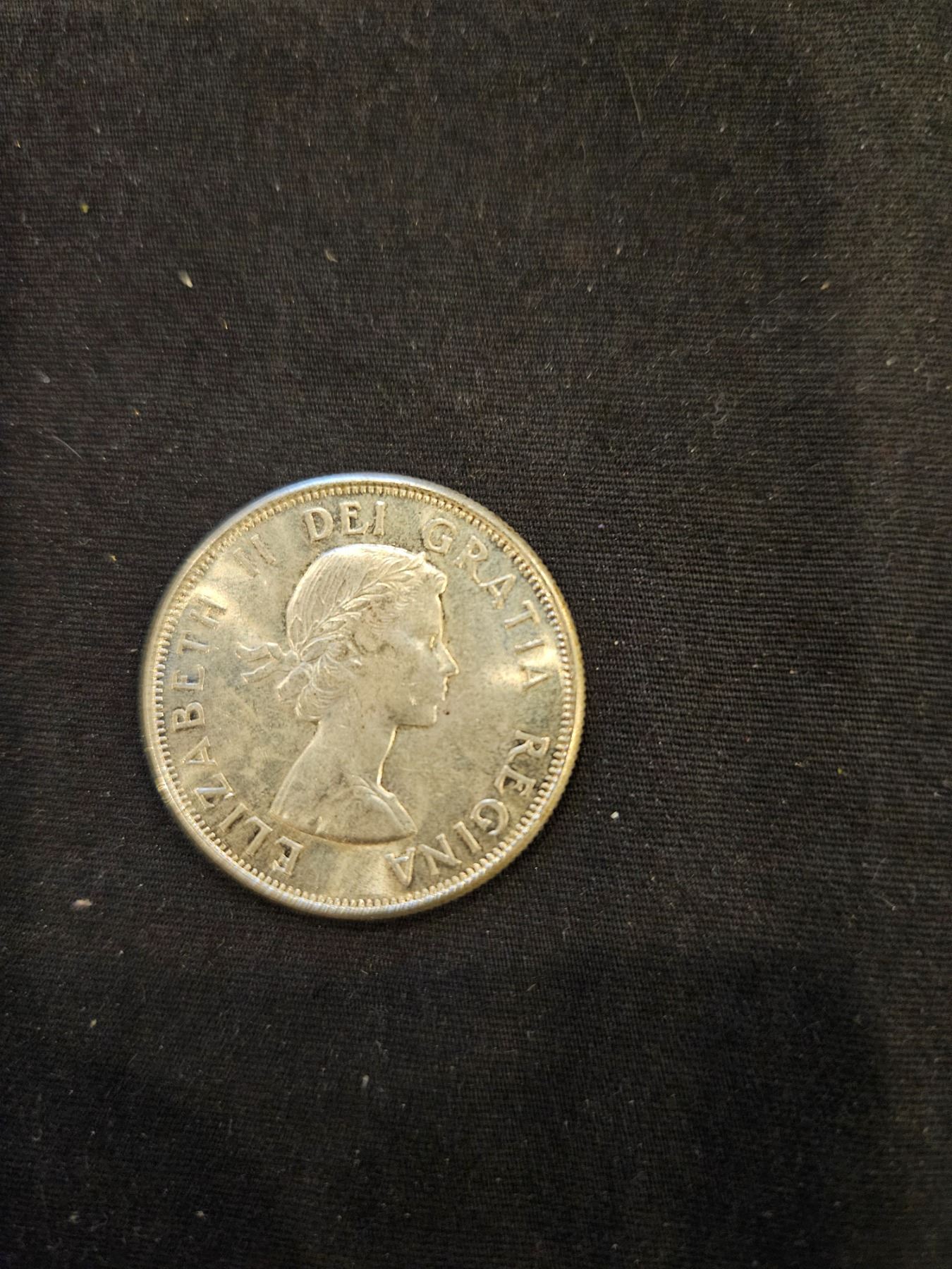 1960 canadian 50cent coin