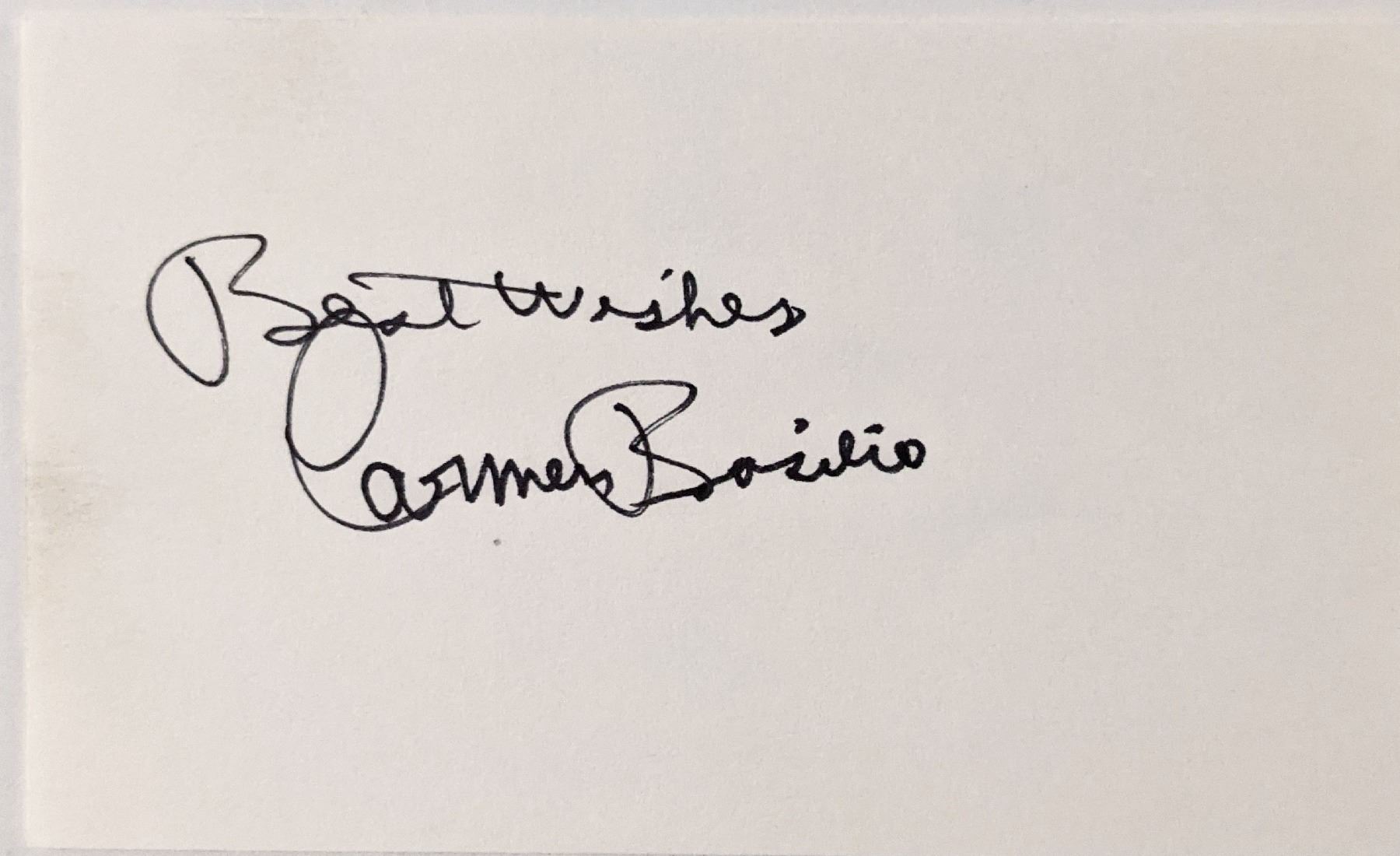 Boxing Legend Carmen Basilio autograph