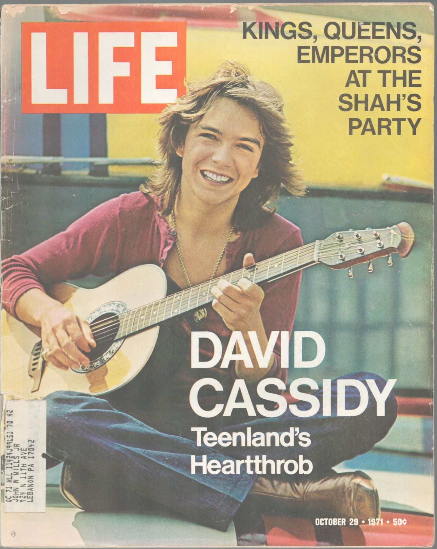 David Cassidy Life Magazine. October 29, 1971