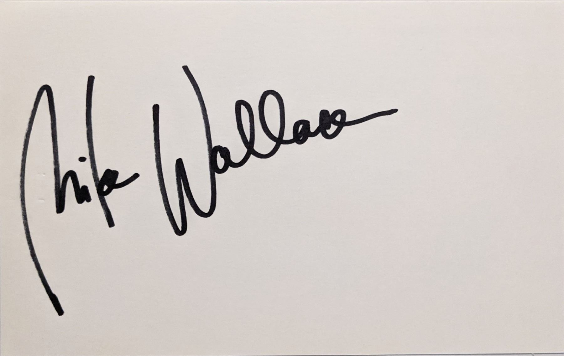 Newscaster Mike Wallace signature