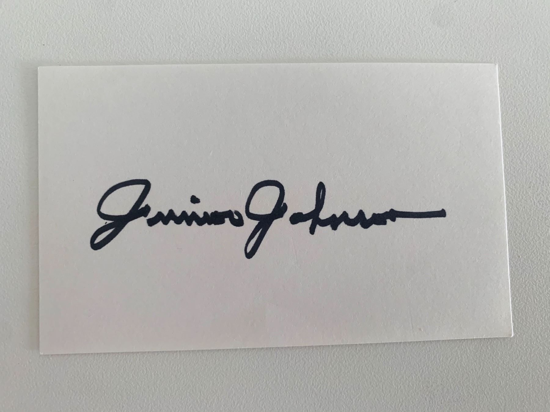 Indy Car Racer Jimmie Johnson original signature