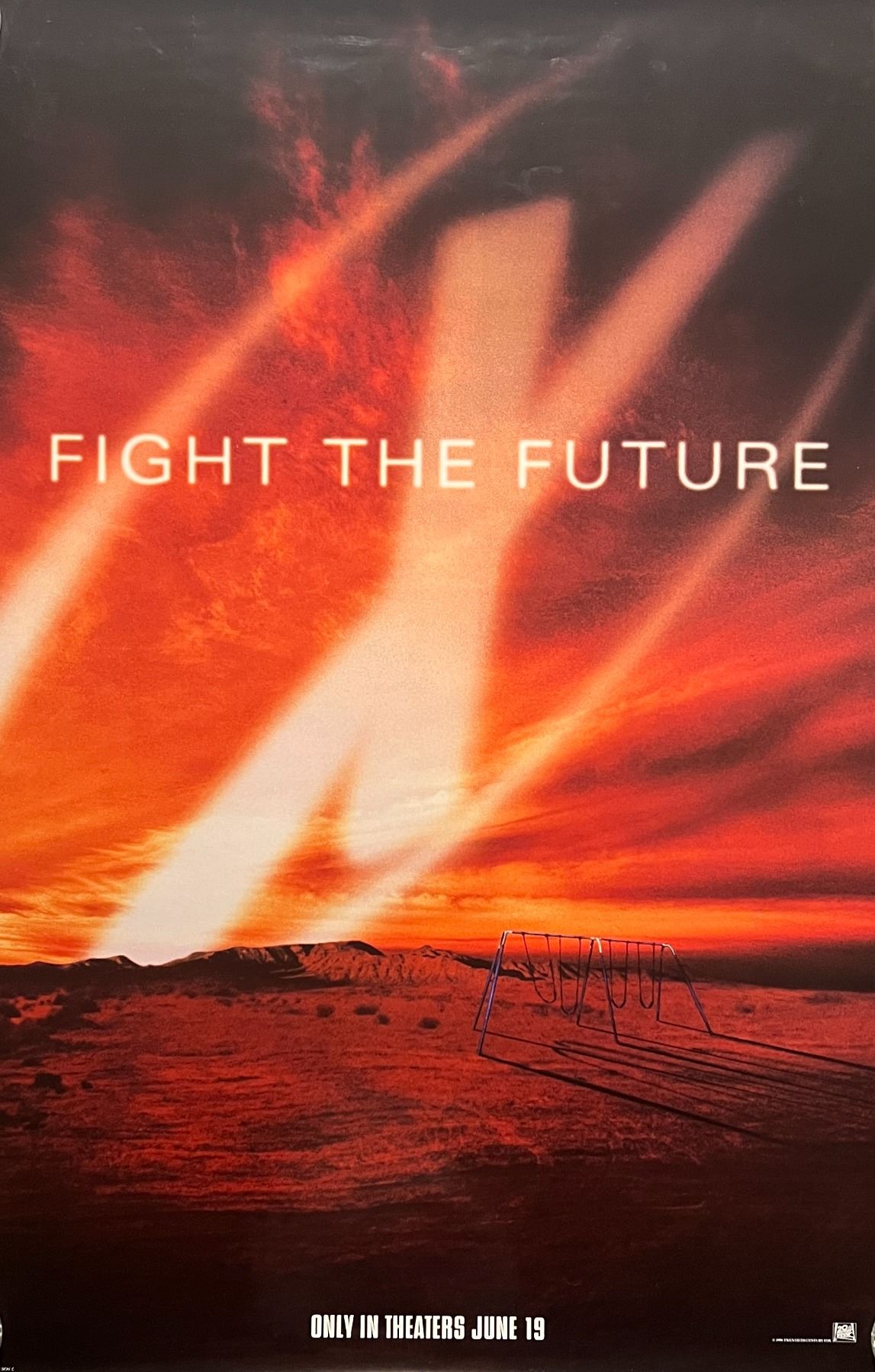 X-Files: Fight the Future 1998 original teaser movie poster