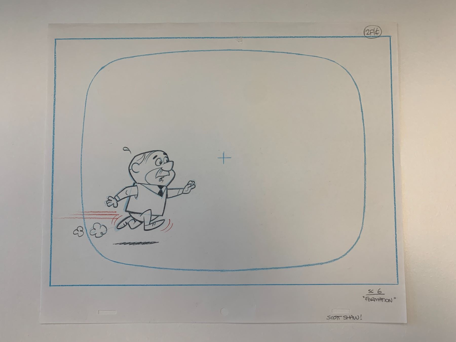 Scott Shaw original artwork for animation cel