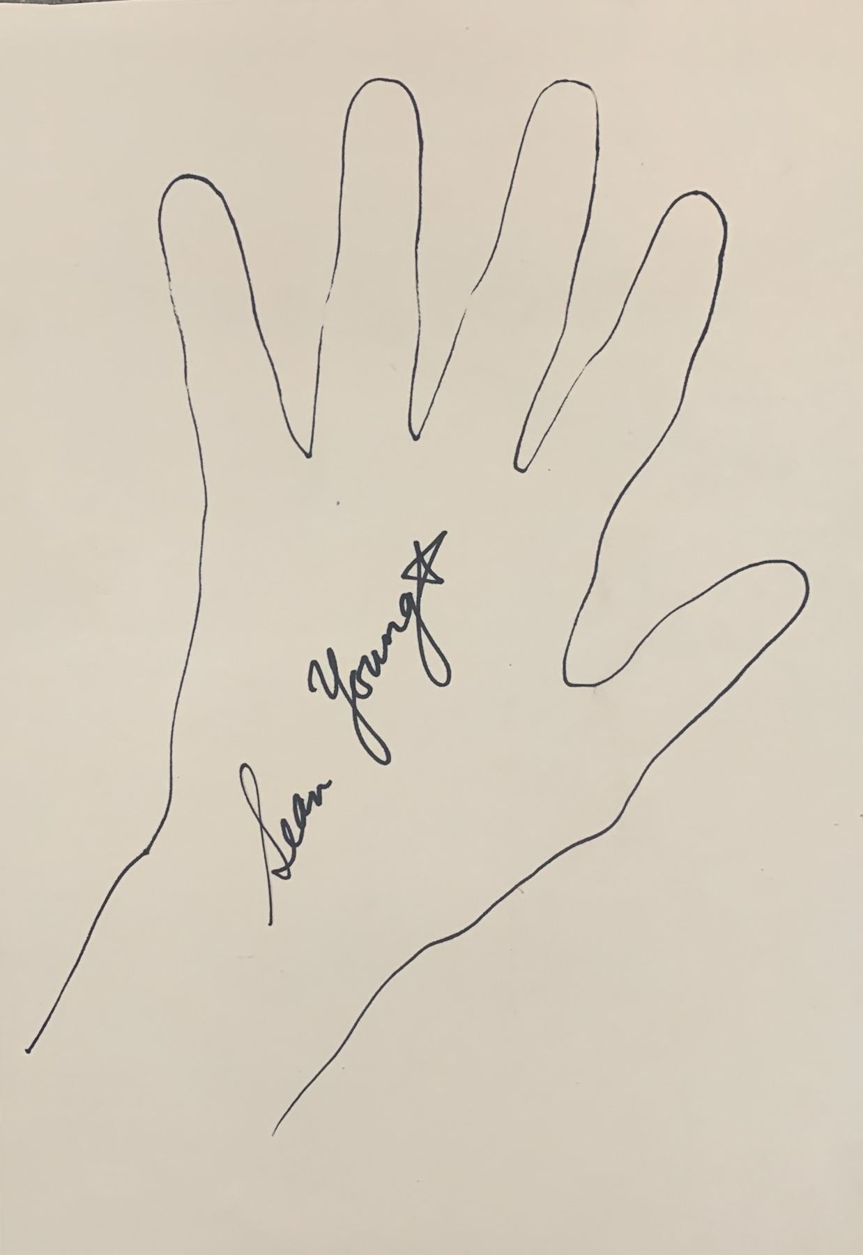 Sean Young signed sketch