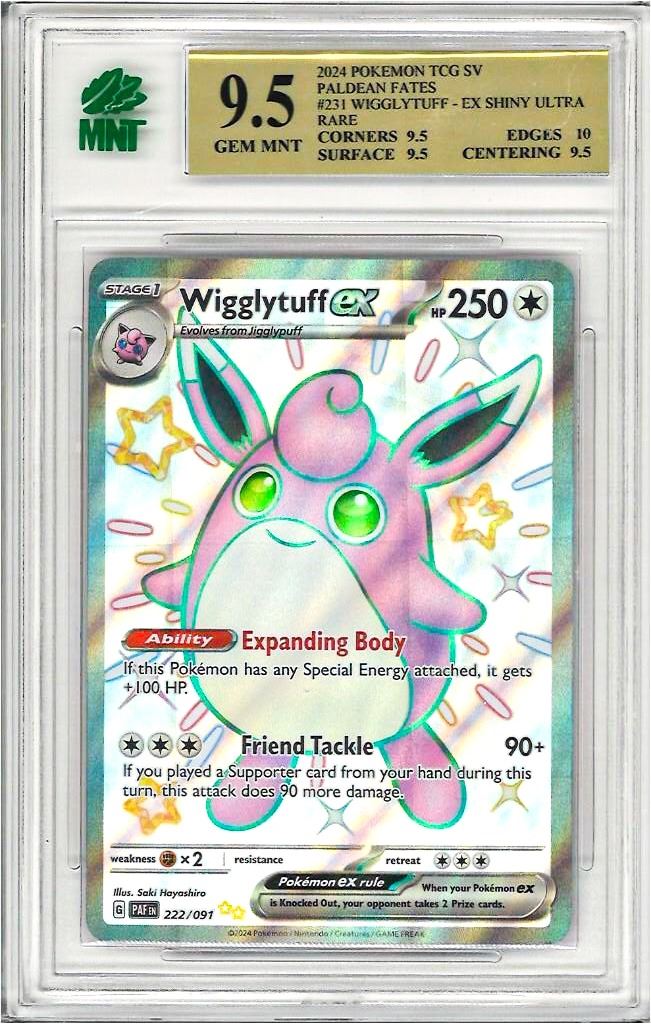 OE - Wigglytuff EX 222/091 Full Art Shiny Ultra Rare Paldean Fates ...