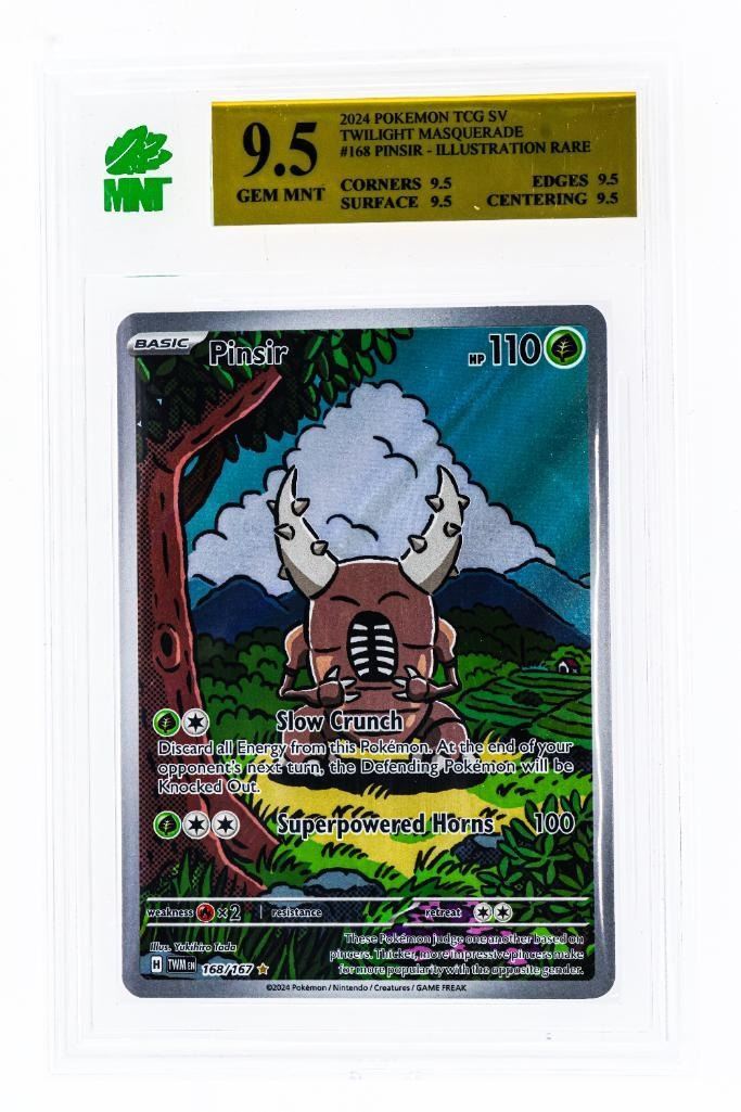 MO - Pinsir Illustration Rare 168/167 Pokemon TWM Twilight Masquerade TCG MNT 9.5