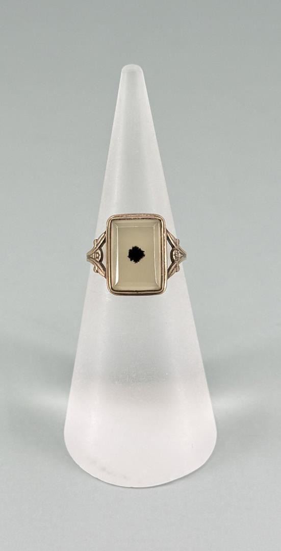 10K Gold Montana Yellowstone River Agate Ring