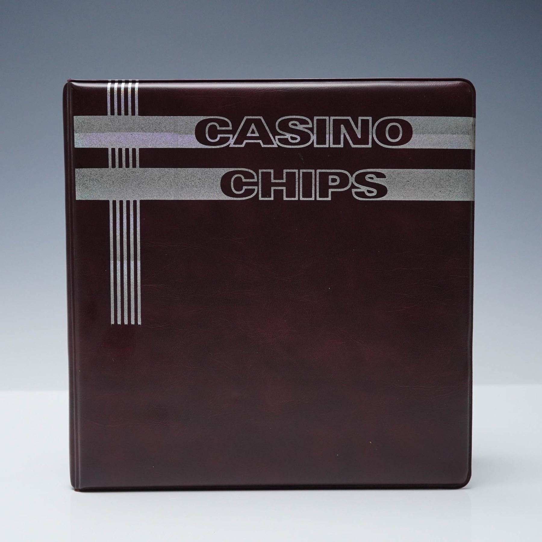Casino Chip Collection in Album Featuring Las Vegas and Regional Casinos