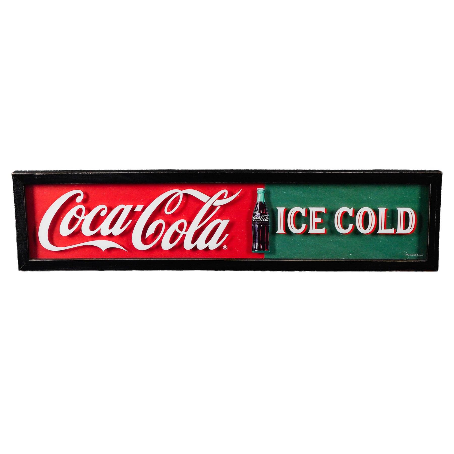 Coca-Cola Ice Cold Framed Advertising Sign