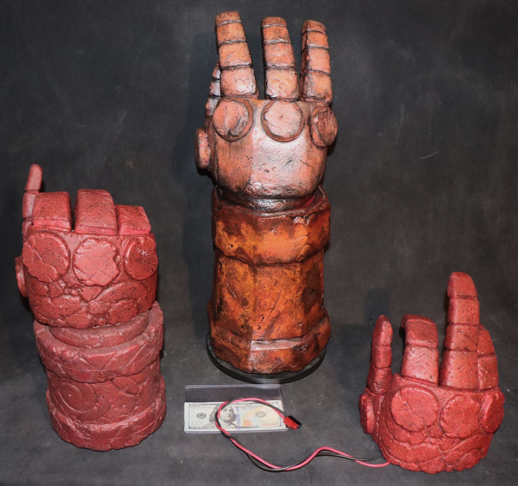 HELLBOY & THE GOLDEN ARMY ALL 3 HAND FIST OF DOOM HERO PUPPET SCREEN ...