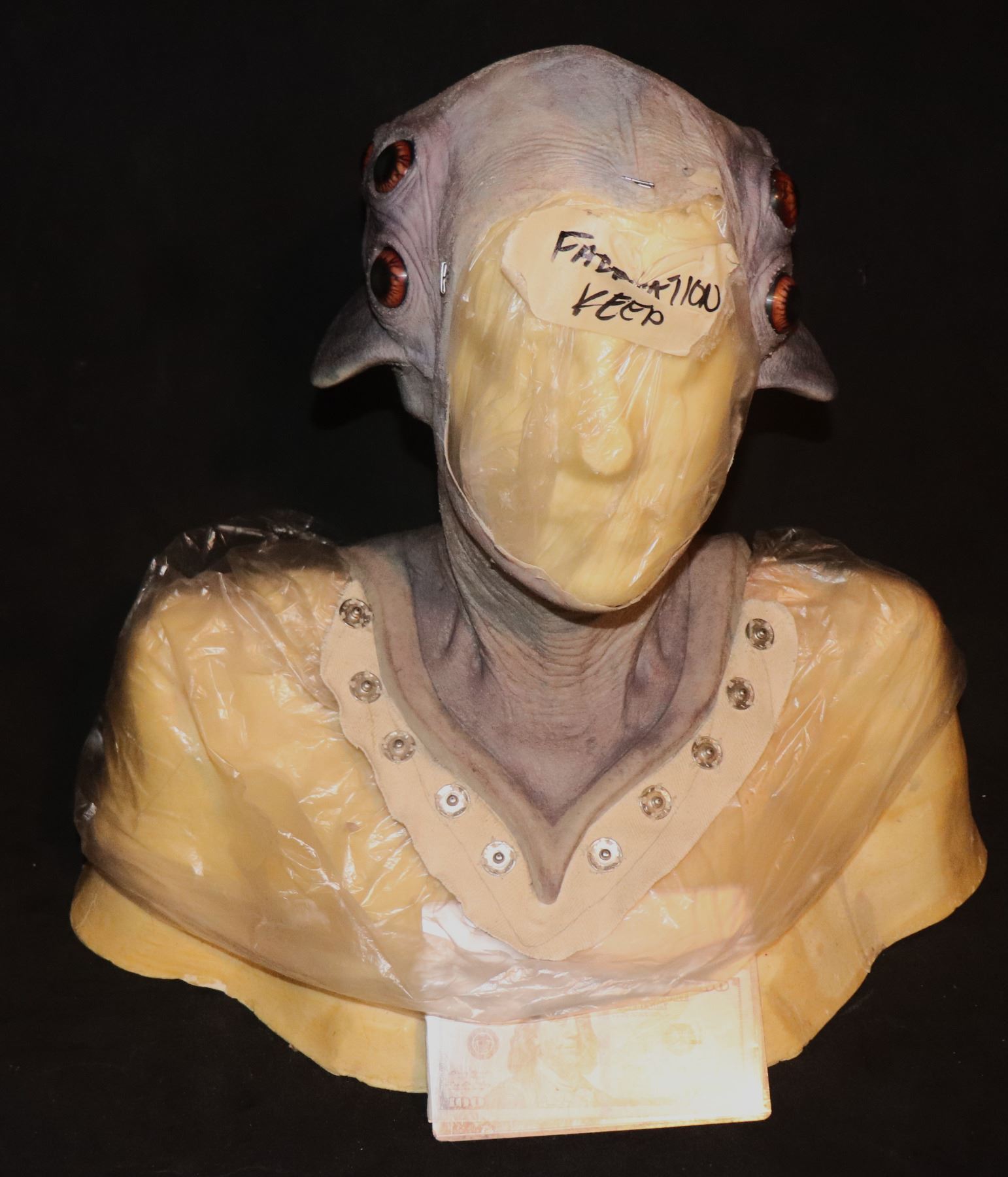 SPIDER WOMAN ALIEN SILICONE COWL WITH SNAPS ON BUST