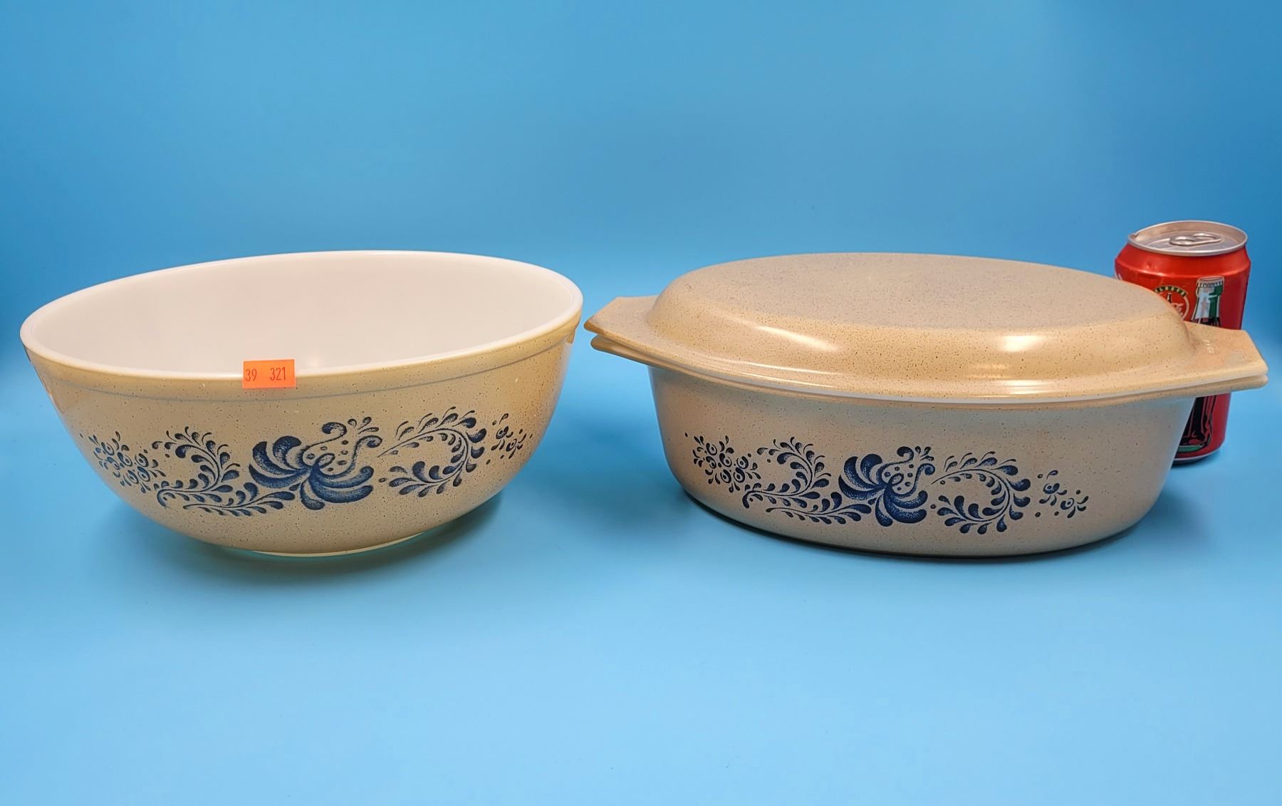 Pyrex "Homestead" Mixing Bowl & Casserole Dish