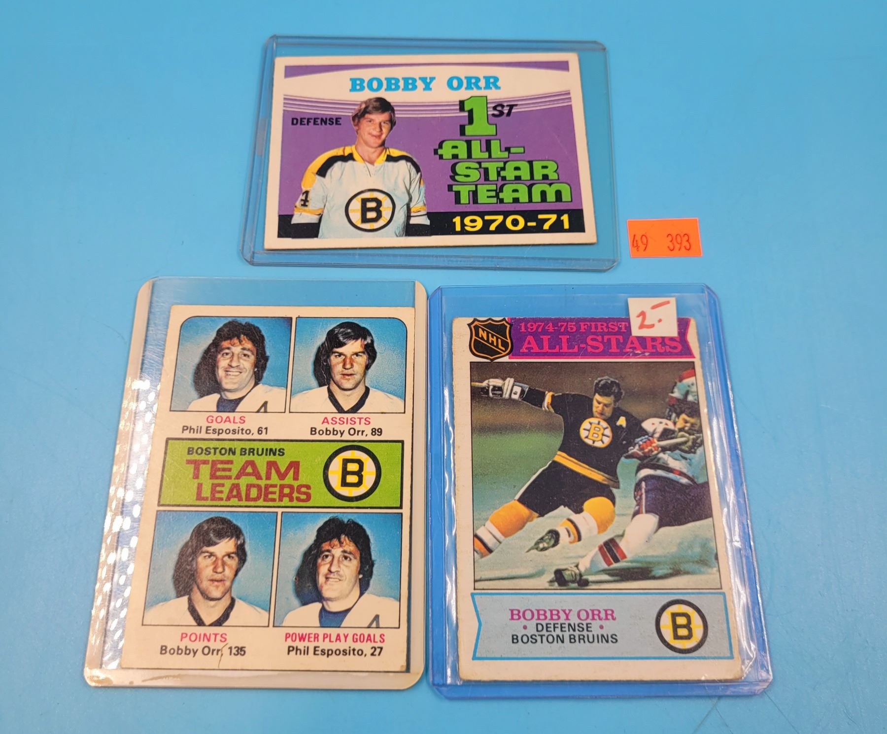 Lot Of VTG Bobby Orr Hockey Cards