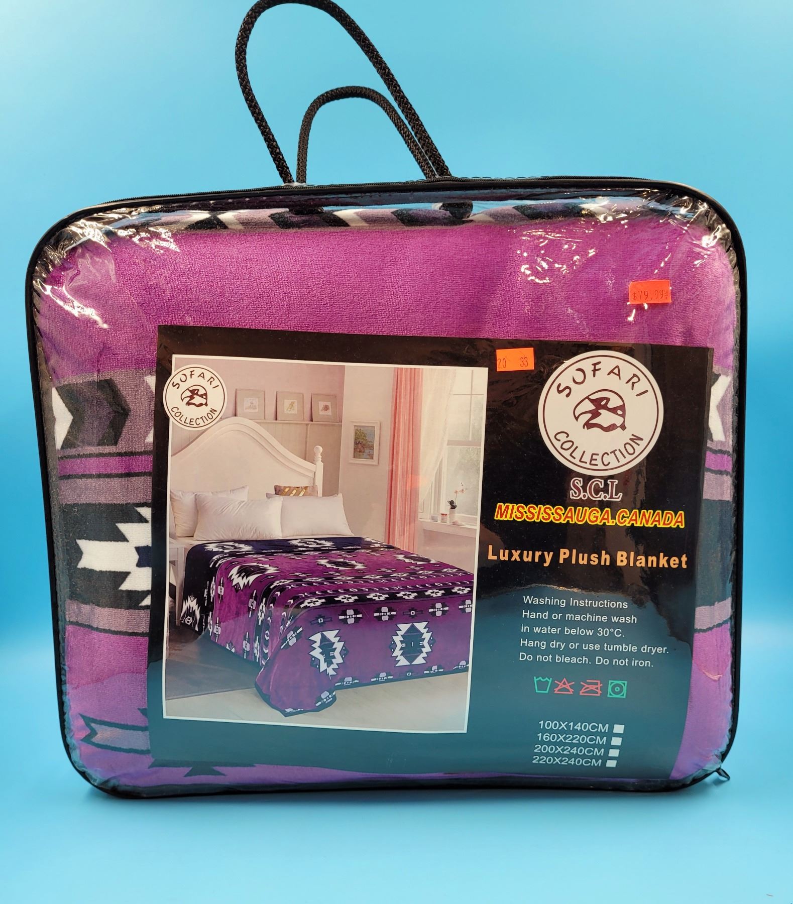 Sofari Collection Aztec Print Luxury Plush Blanket