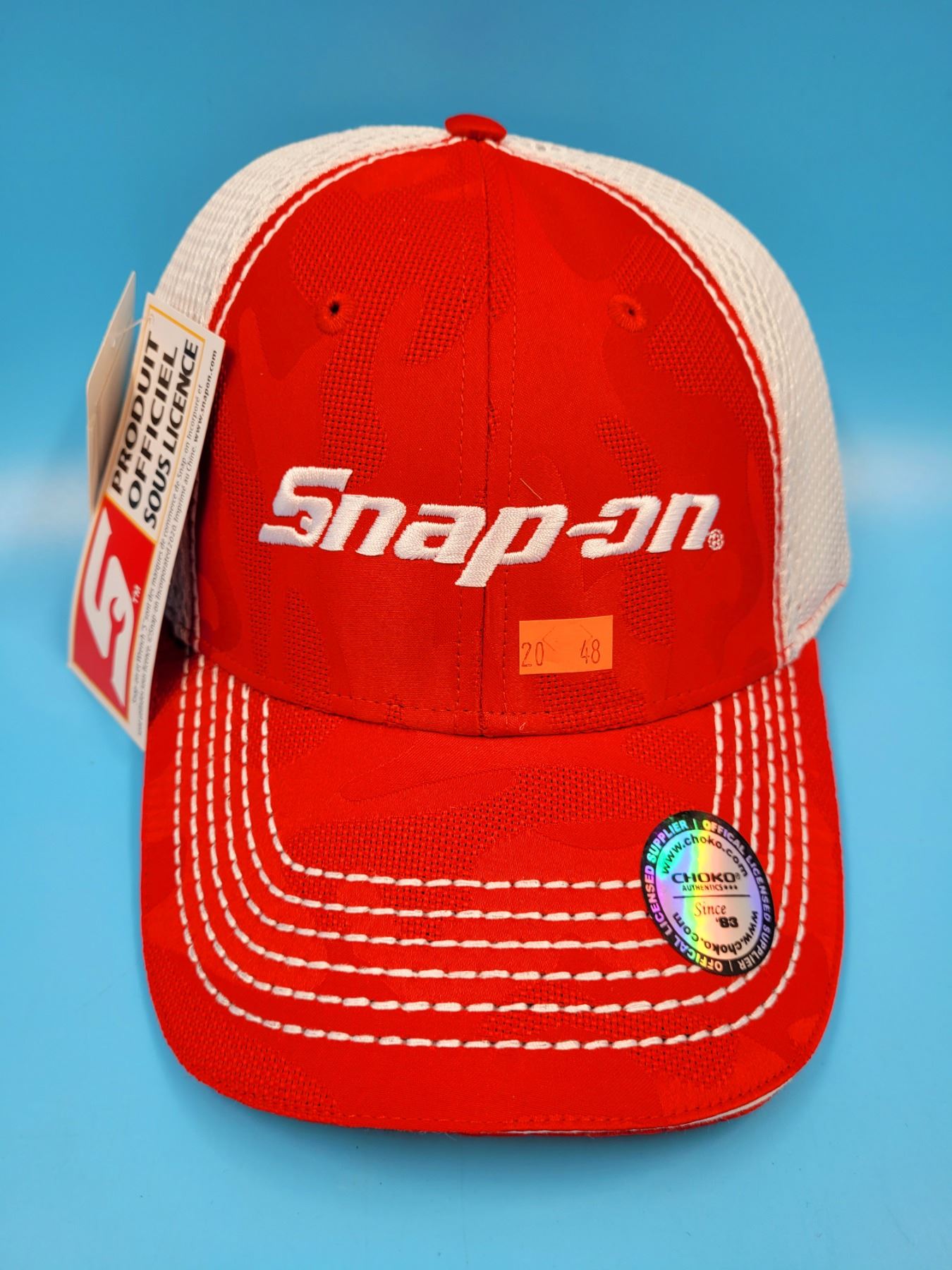 Snap-On Red/White Snapback Cap