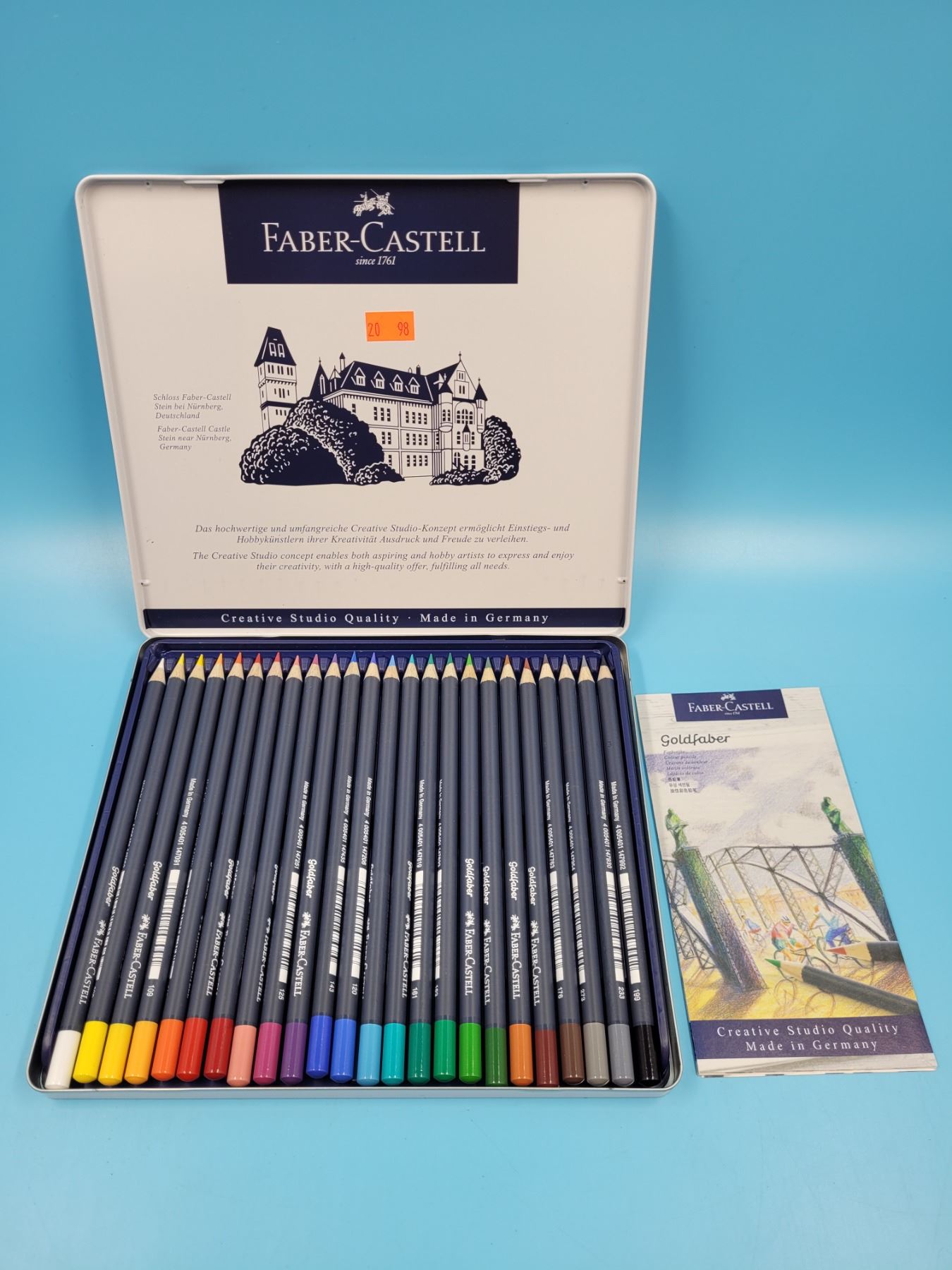 Faber-Castell 24 Goldfaber Farbstifte Color Pencils