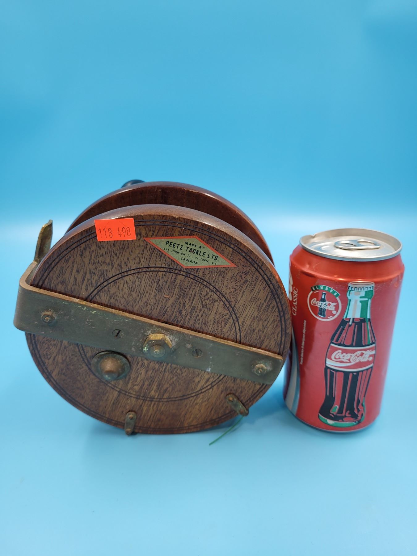 Antique Peetz Tackle Ltd. Wooden Fishing Reel