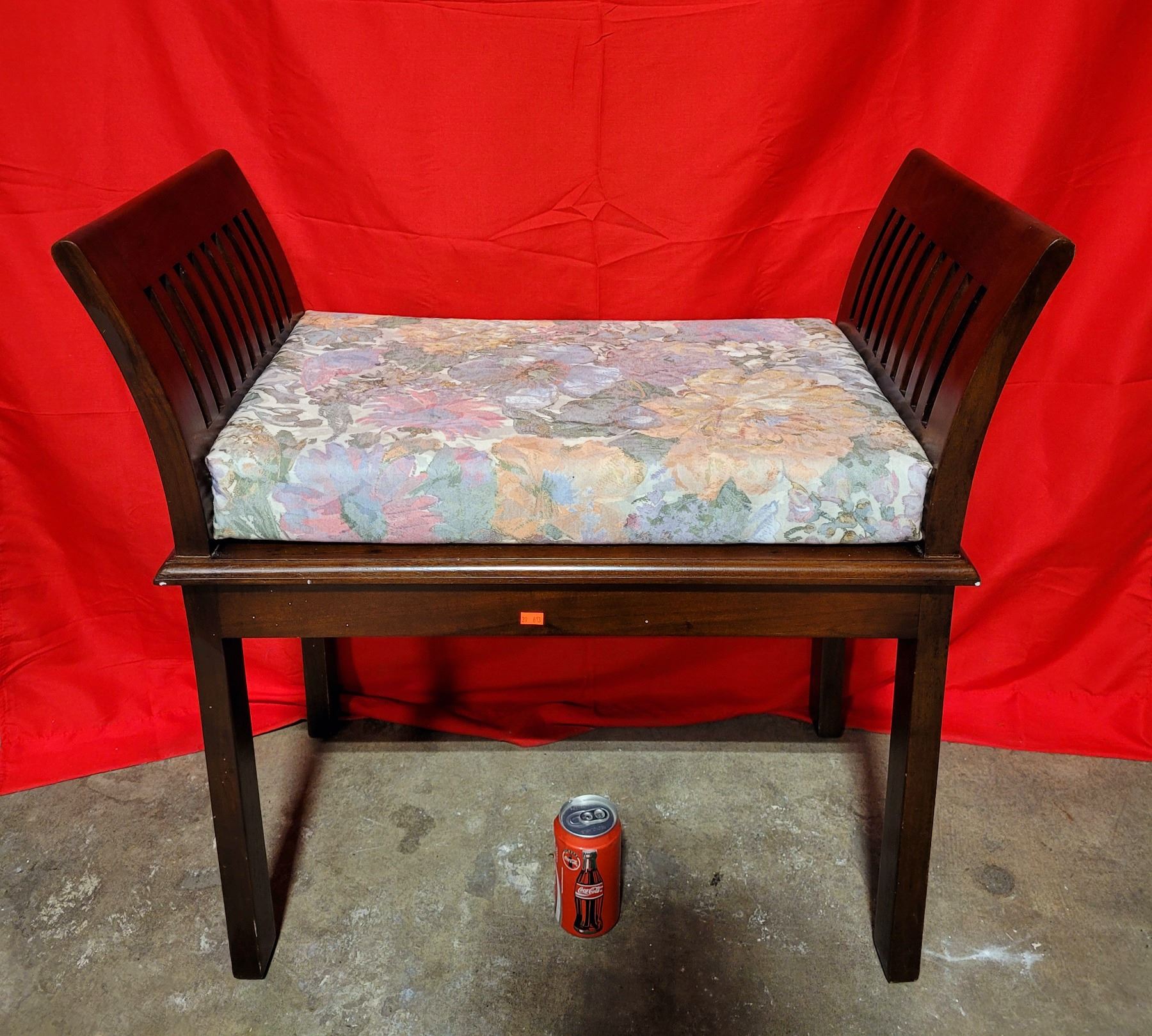 Floral Padded Bench