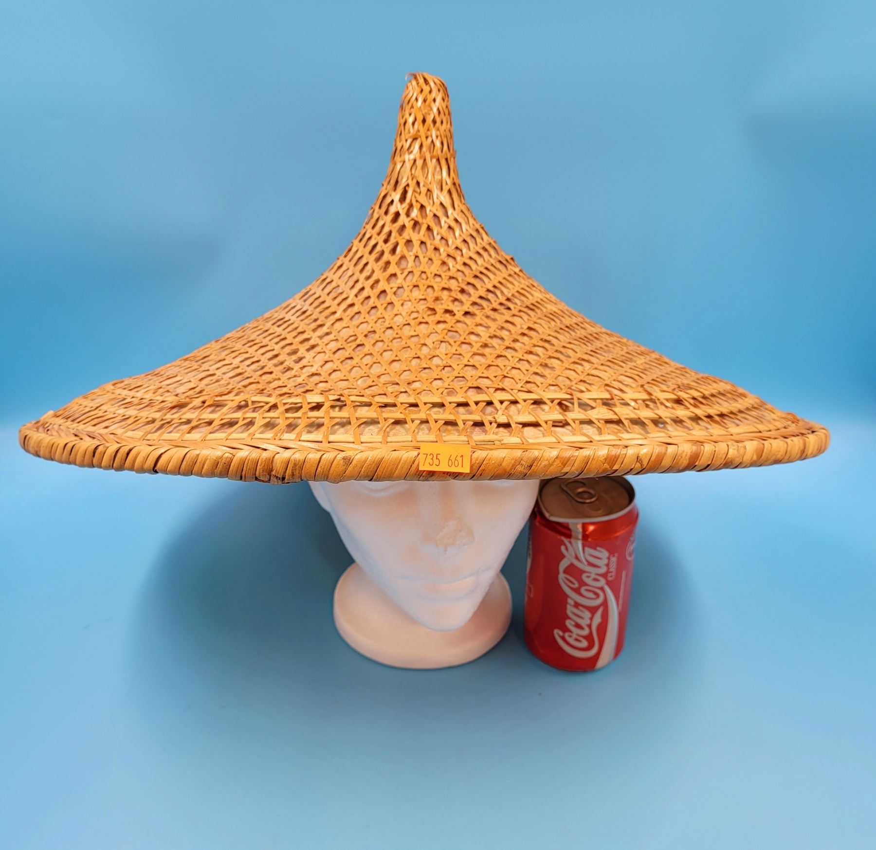 Asian Wicker Conical Coolie Hat