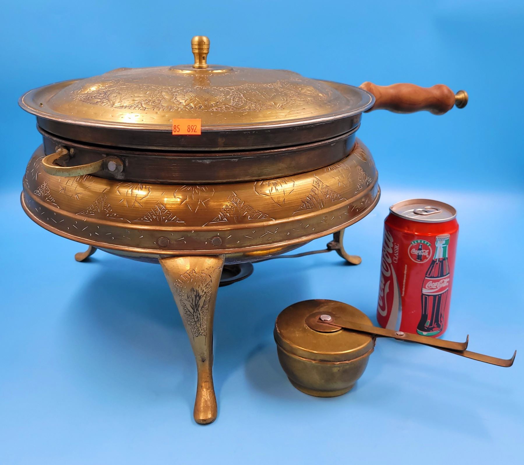 VTG Middle Eastern Brass Nader Chafing Dish/Food Warmer