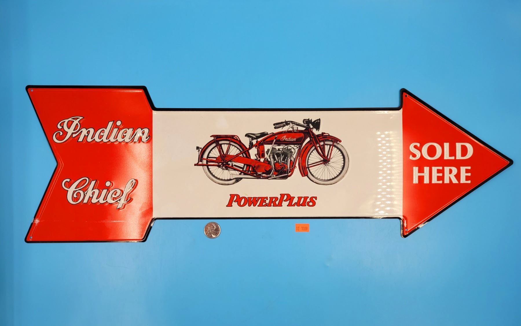 Indian Chief Powerplus Motorcycle Advertising Sign
