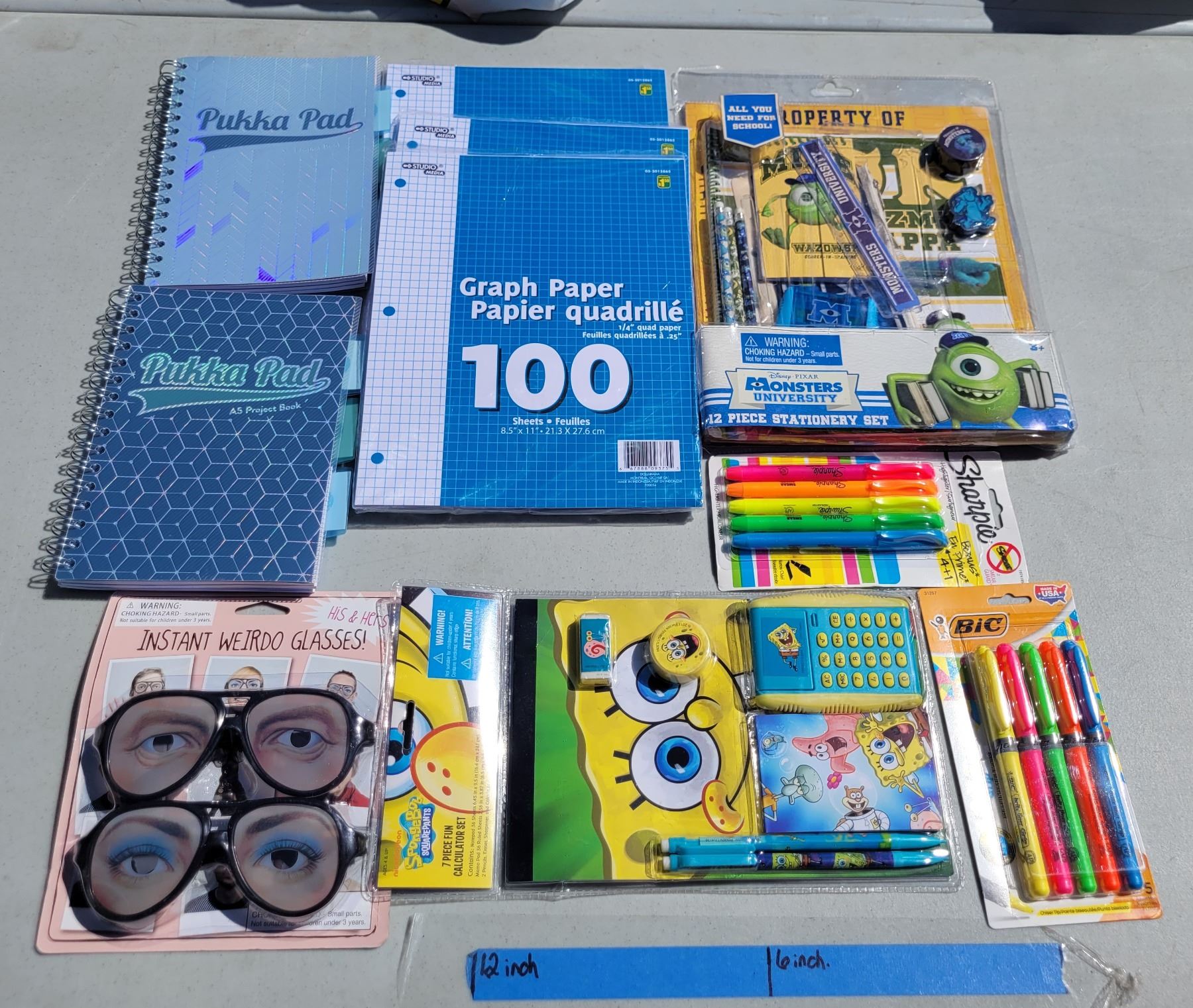 Stationary Lot - 3x Graph Paper; 2x Pukka Pad; Spongebob Squarepants ...