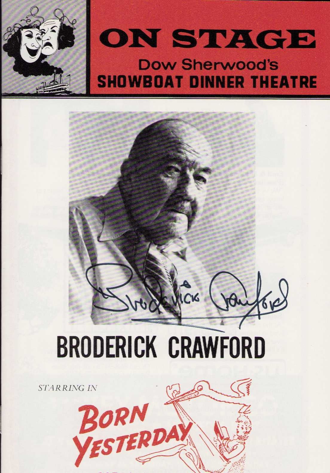 Broderick Crawford signed Playbill