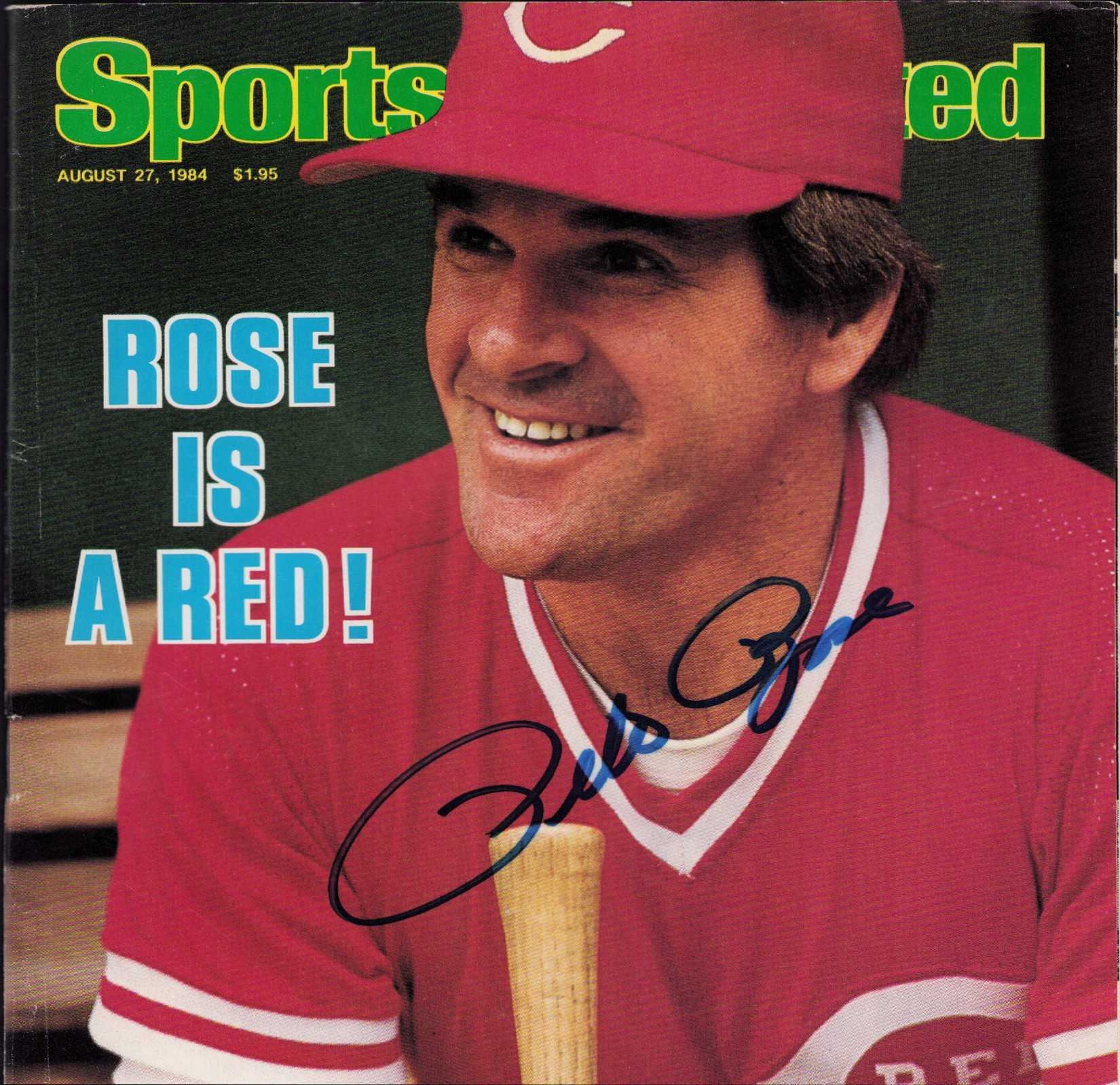 Pete Rose signed SI cover