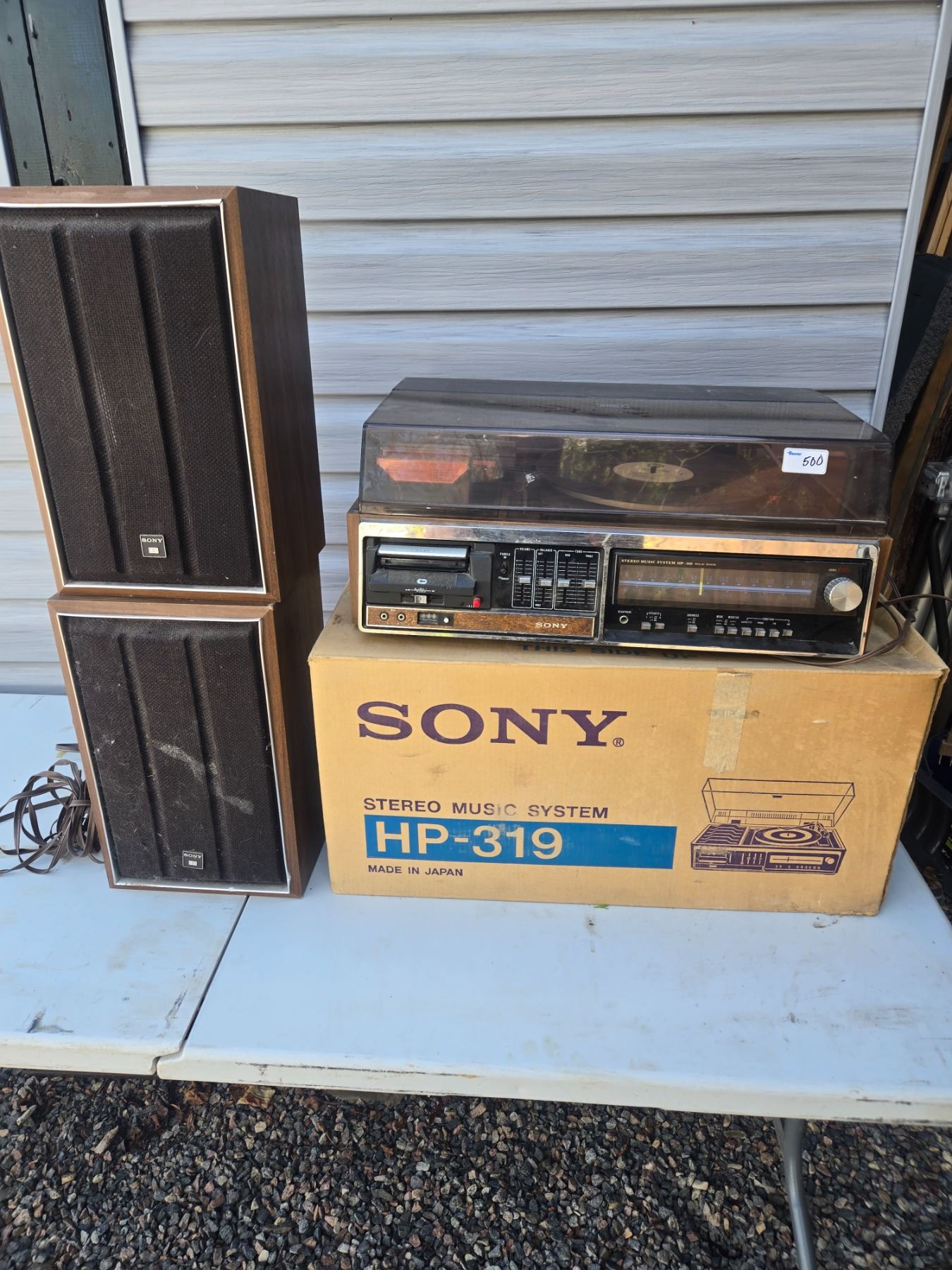 Sony turn table/ cassette player HP 319 in box stereo with original ...