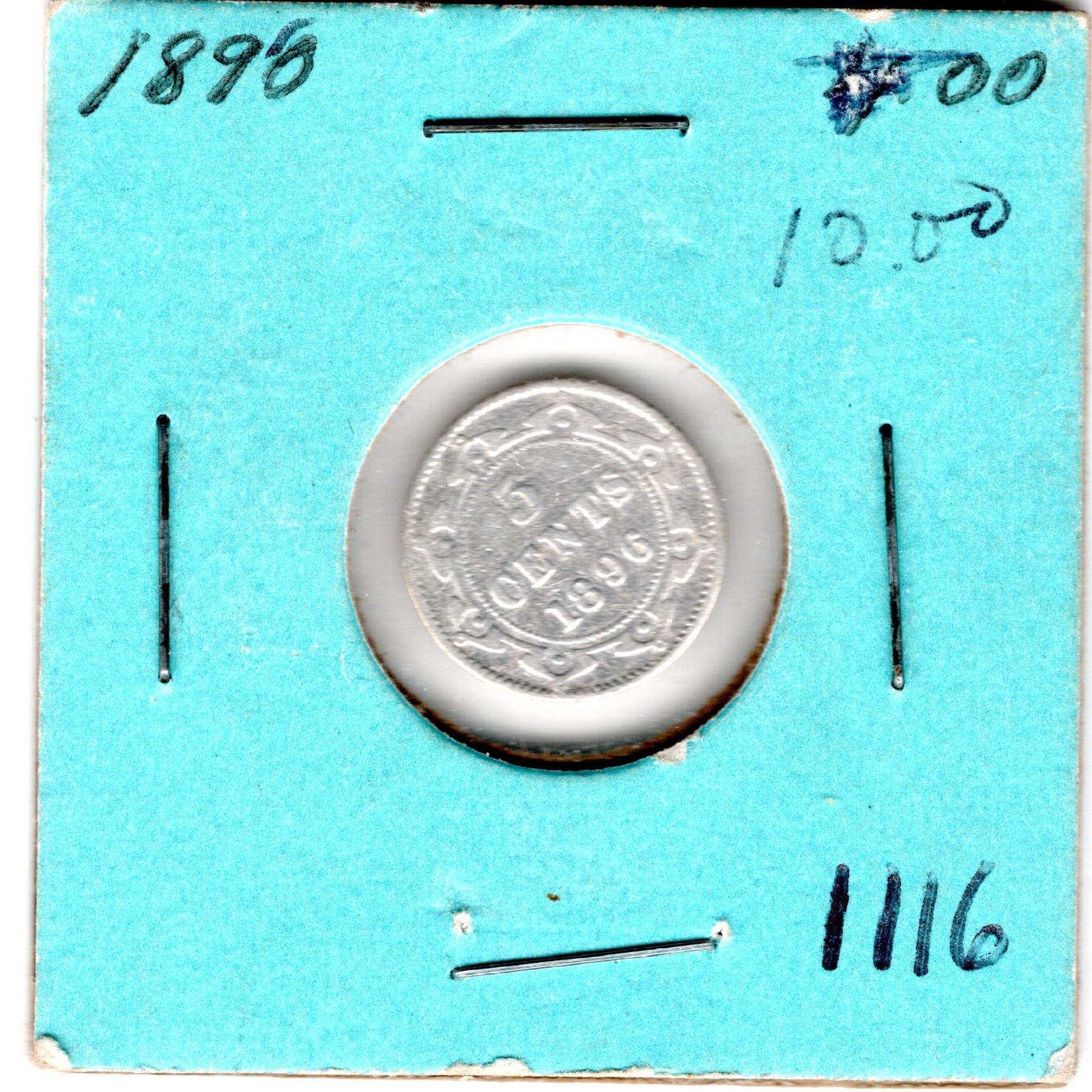 1896 NEWFOUNDLAND FIVE CENT SILVER - Schmalz Auctions