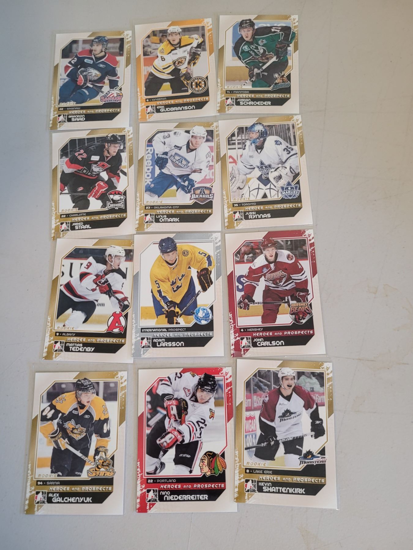 Lot of 12 Rookie NHL Hockey Cards