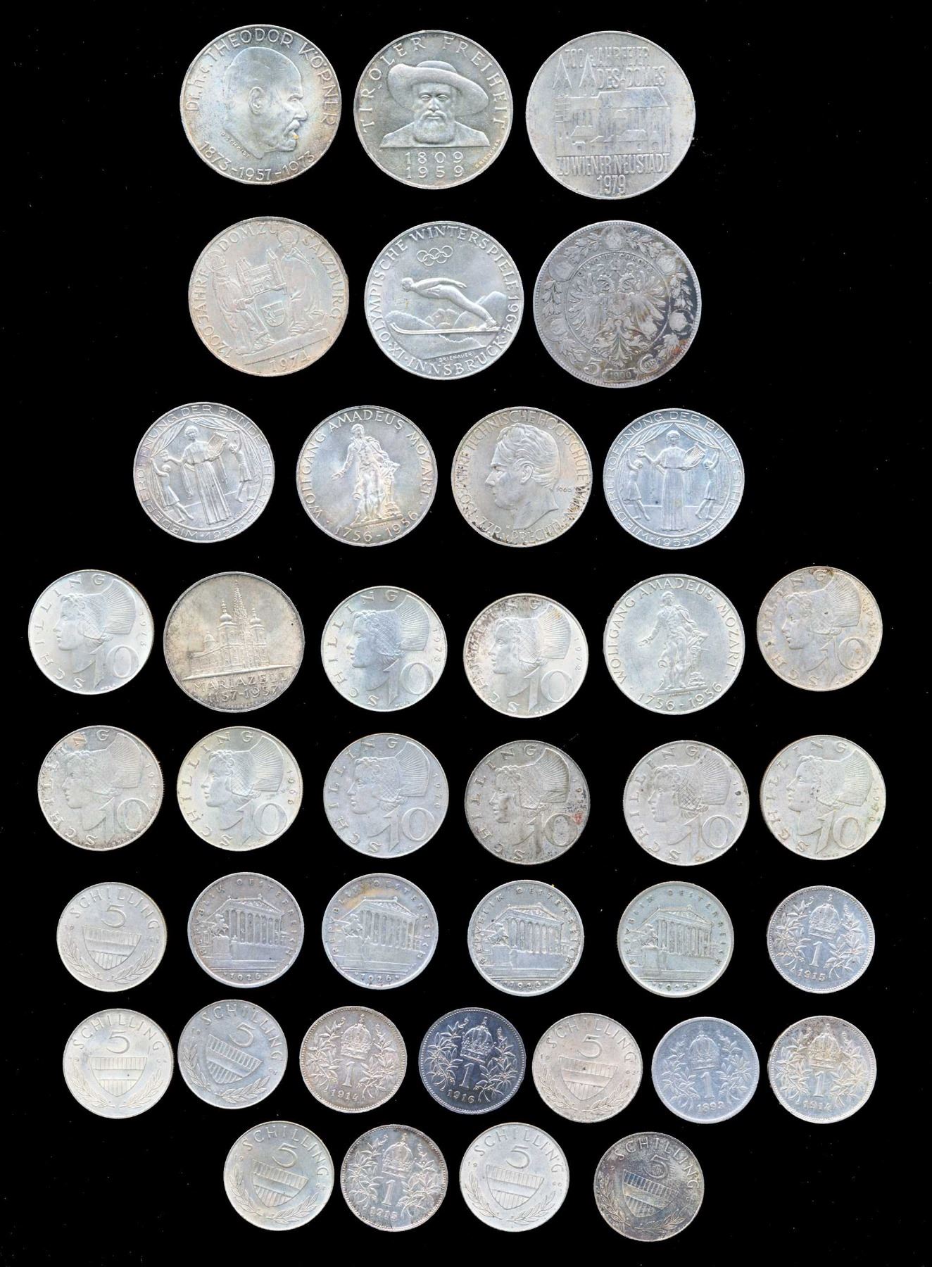 WORLD - Mix of silver European Coins all fineness